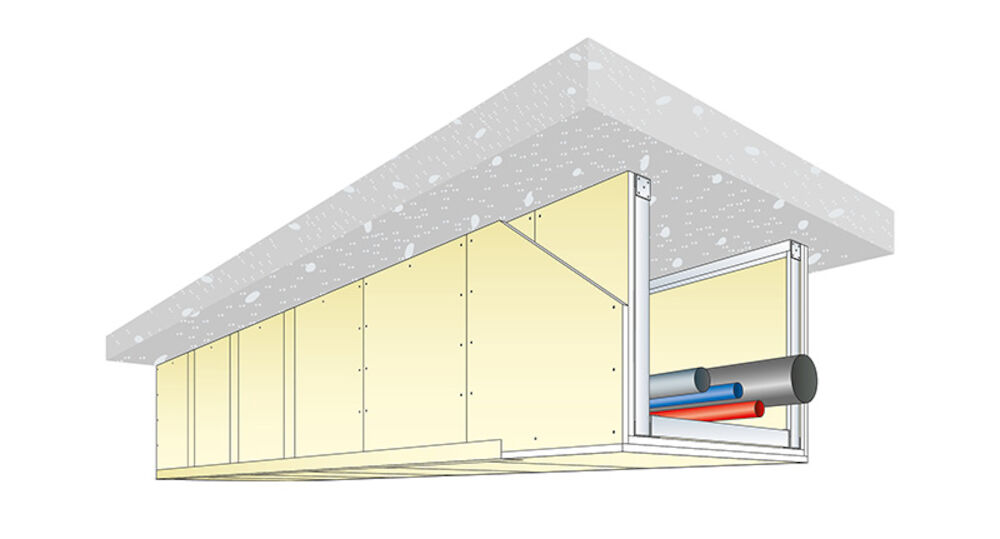 Gaine technique Horizontale composée d'une contre-cloison PRÉGYMÉTAL ...