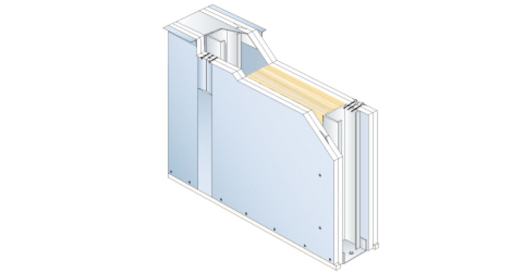 Cloison PRÉGYMÉTAL D98/48 dB - EI60 - 50dB - M48-50 - Isolant - Siniat ...