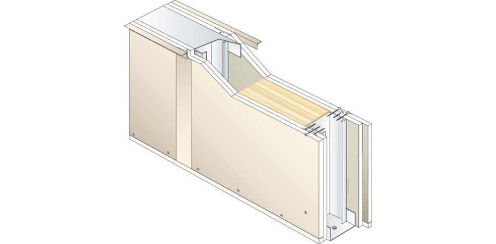 Cloison PRÉGYMÉTAL D98/48 - EI60 - 45dB - M48-50 - Isolant - Siniat France
