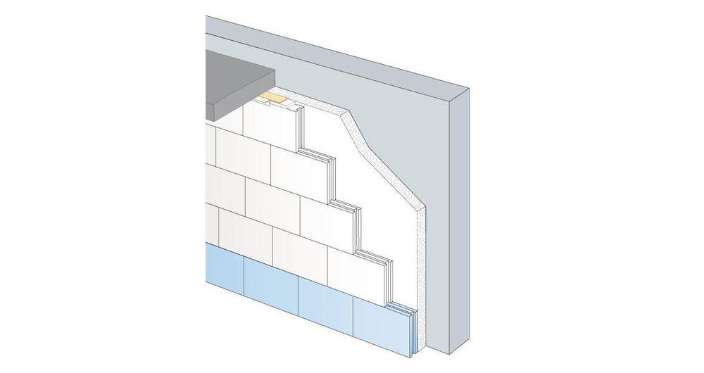 Contre-cloison en carreaux de plâtre PF3 D70 mm plein - EI120 - Siniat France