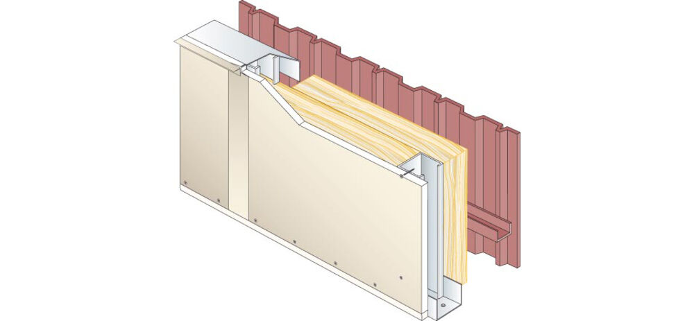 Contre-cloison PRÉGYMÉTAL sur montants - 1 BA13 - EI15 - M48-35 ...