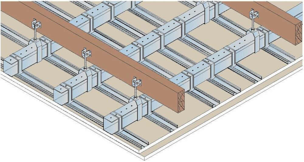 Plafond PRÉGYMÉTAL 2Plus - 2 BA15 FLAM - REI60 - Avec ou sans isolant ≤ 400 mm - Siniat France