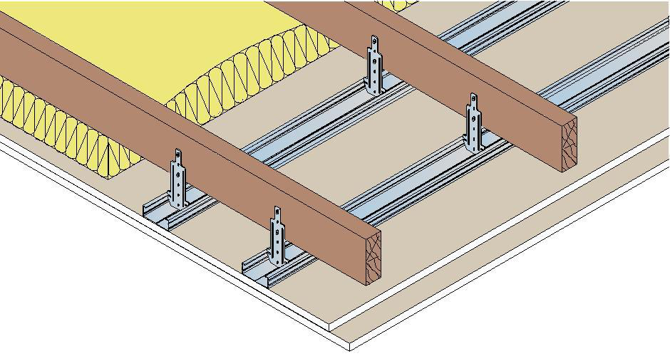 Plafond PRÉGYMÉTAL sur fourrures S47 - 2 BA13 - REI30 - Isolant ...