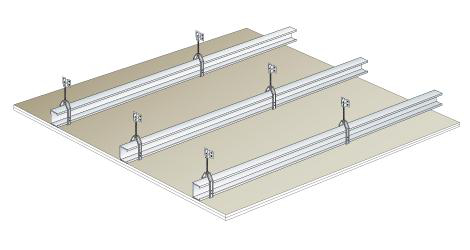 Plafond PRÉGYMÉTAL sur montants - 2 BA13 - R30 - M70-35 - Avec ou sans ...